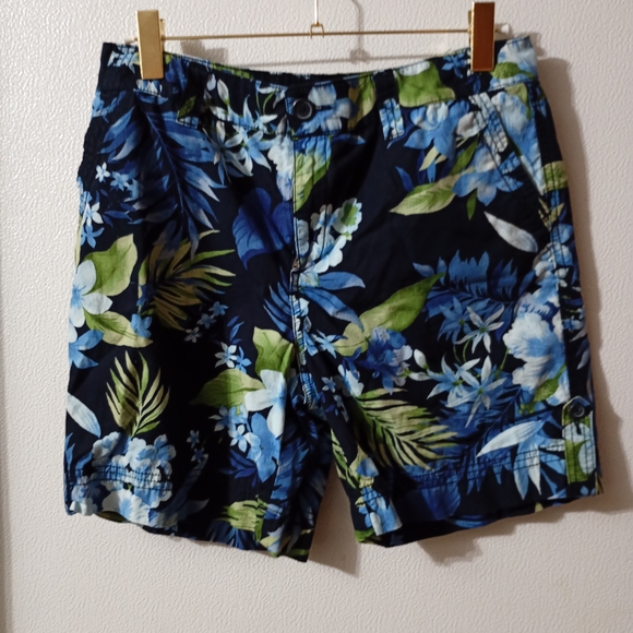 Caribbean Joe | Shorts | Caribbean Joe Blue And Green Tropical Shorts ...